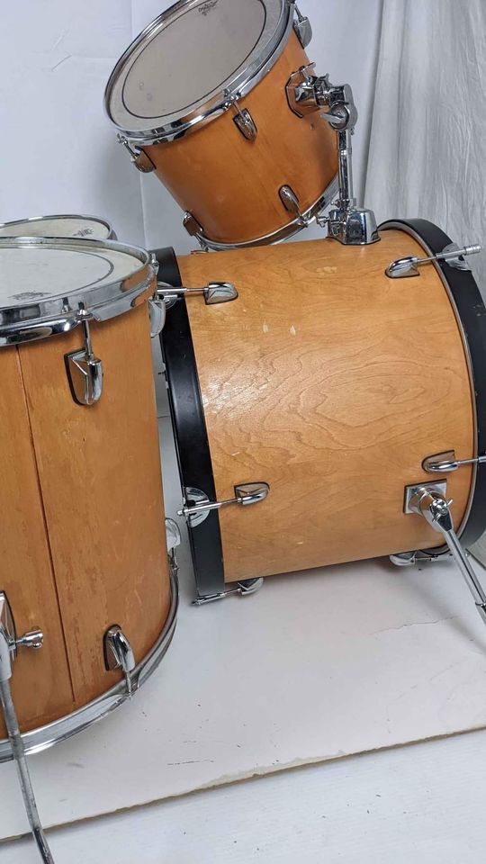 Wood drum shell pack custom stained Colonial Maple – Open Mind Drums
