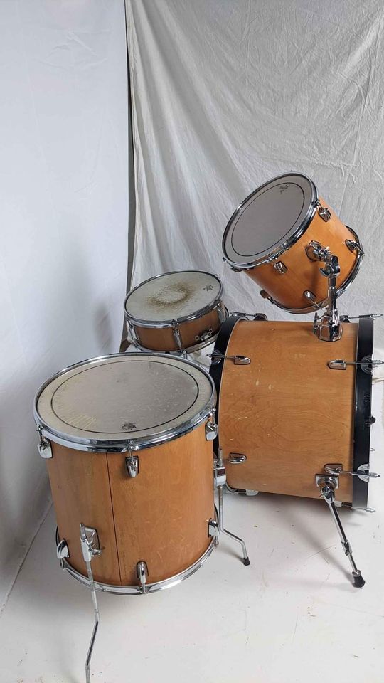 Wood drum shell pack custom stained Colonial Maple – Open Mind Drums