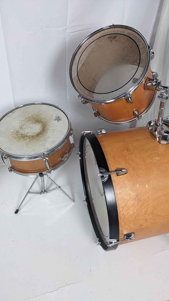 Wood drum shell pack custom stained Colonial Maple – Open Mind Drums