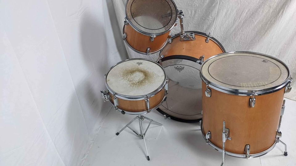 Wood drum shell pack custom stained Colonial Maple – Open Mind Drums