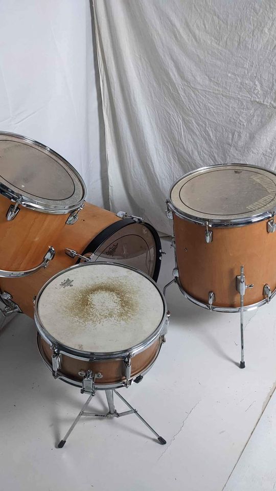 Wood drum shell pack custom stained Colonial Maple – Open Mind Drums