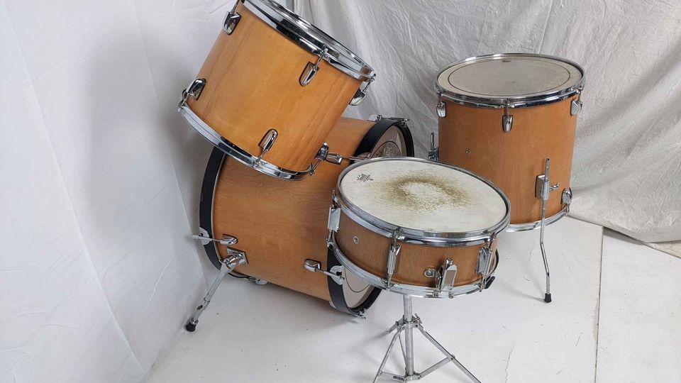 Wood drum shell pack custom stained Colonial Maple – Open Mind Drums